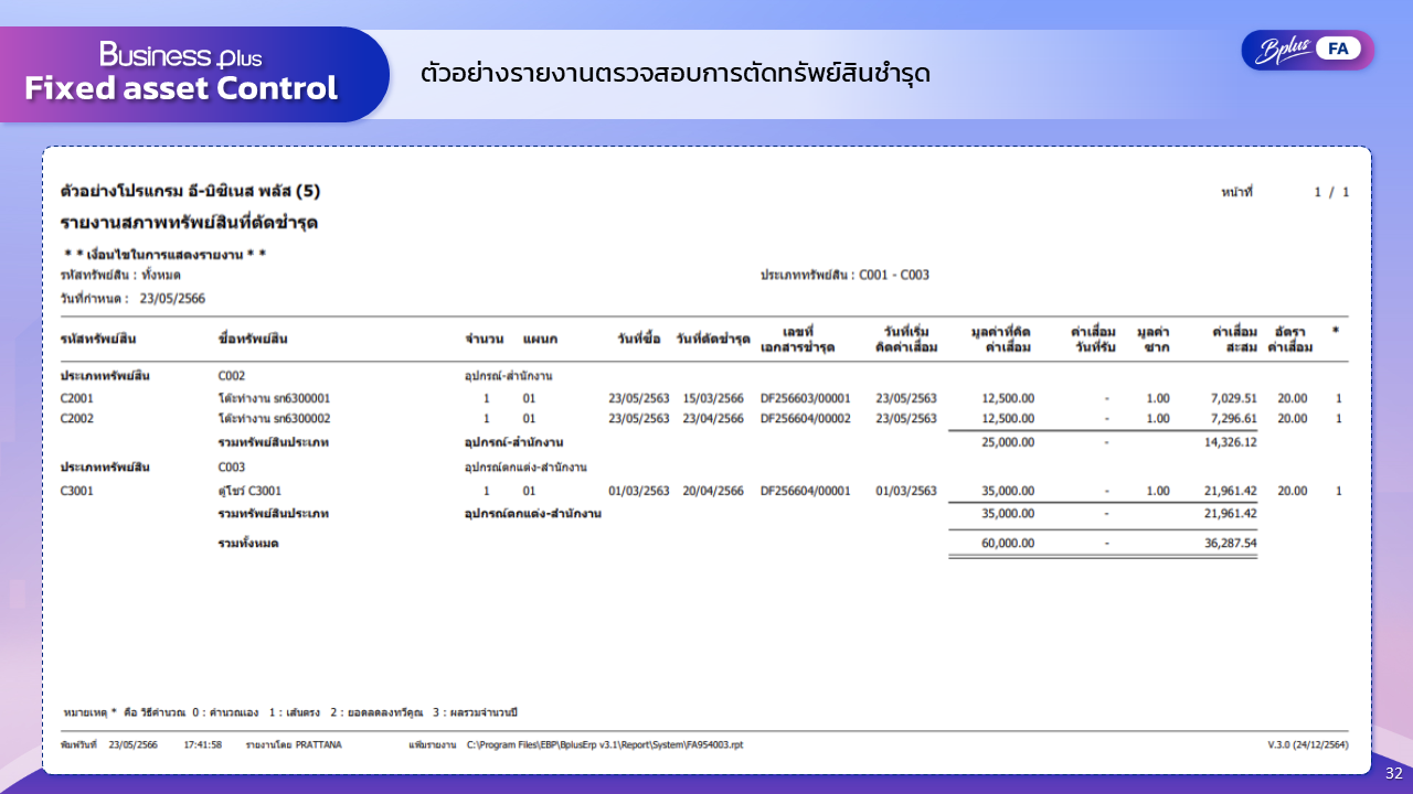FA BPlus Fixed asset management software